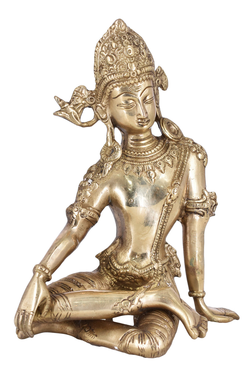 White Whale Brass Lord Indra Statue Figurine Home Décor Gifts Item ...